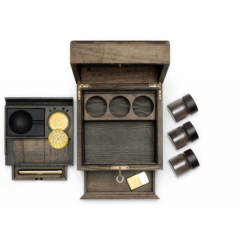 Wood Rolling Stash Box - Etsy