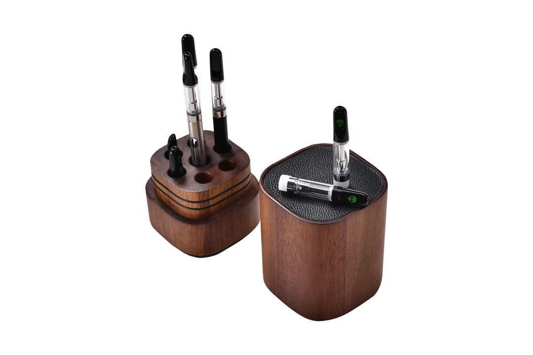 High-end Acacia Wood Vape Organizer - A Unique Design for Your Vaping ...