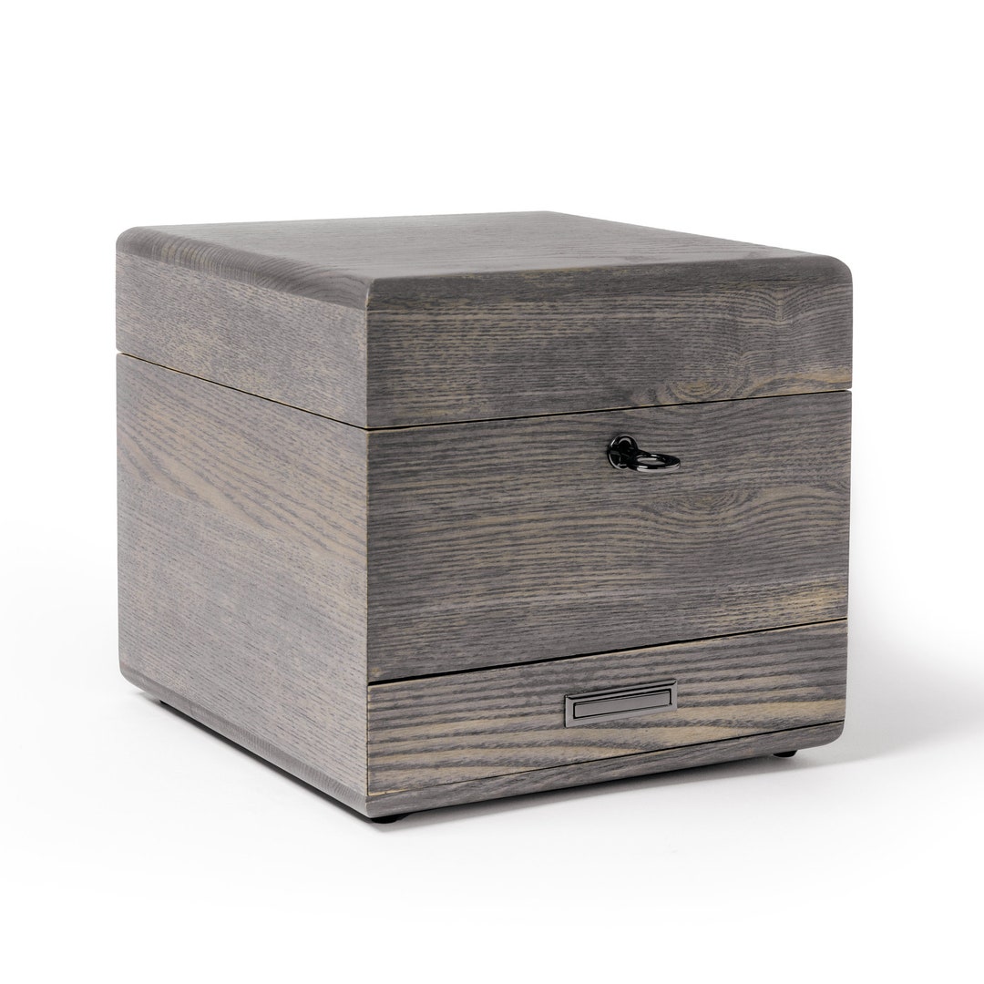 Smell Proof Gray Ash Wood Stash Box Kit - Elevate Your Cannabis ...