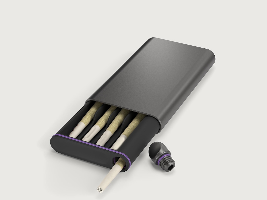 Pre Rolled Cigarettes Case - 5 Slot Holder, Personalized, Compact and ...