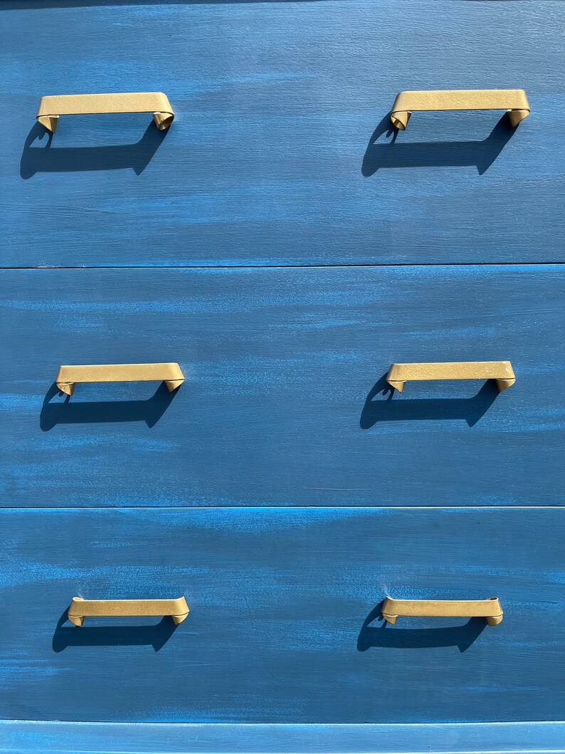 SOLD Refurbished Blue Vintage Dresser | Etsy