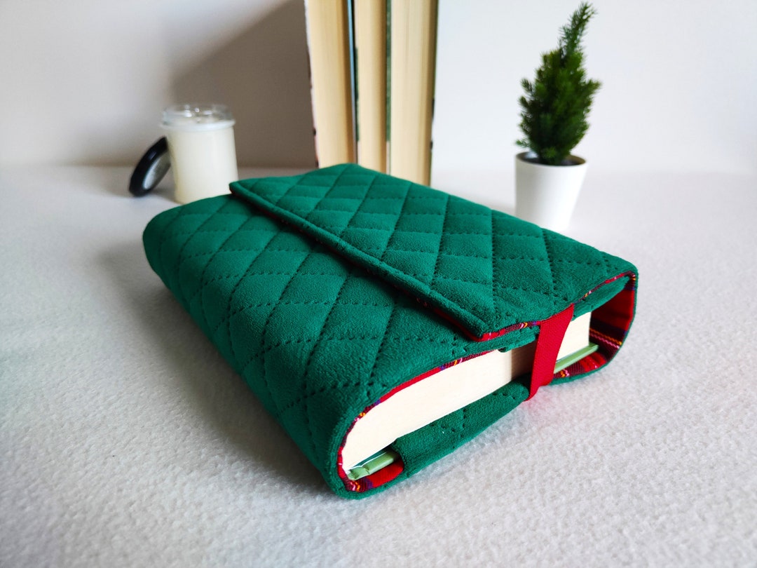 Winter Forest Book Cover, Holiday Adjustable Wrap-around Book Protector ...