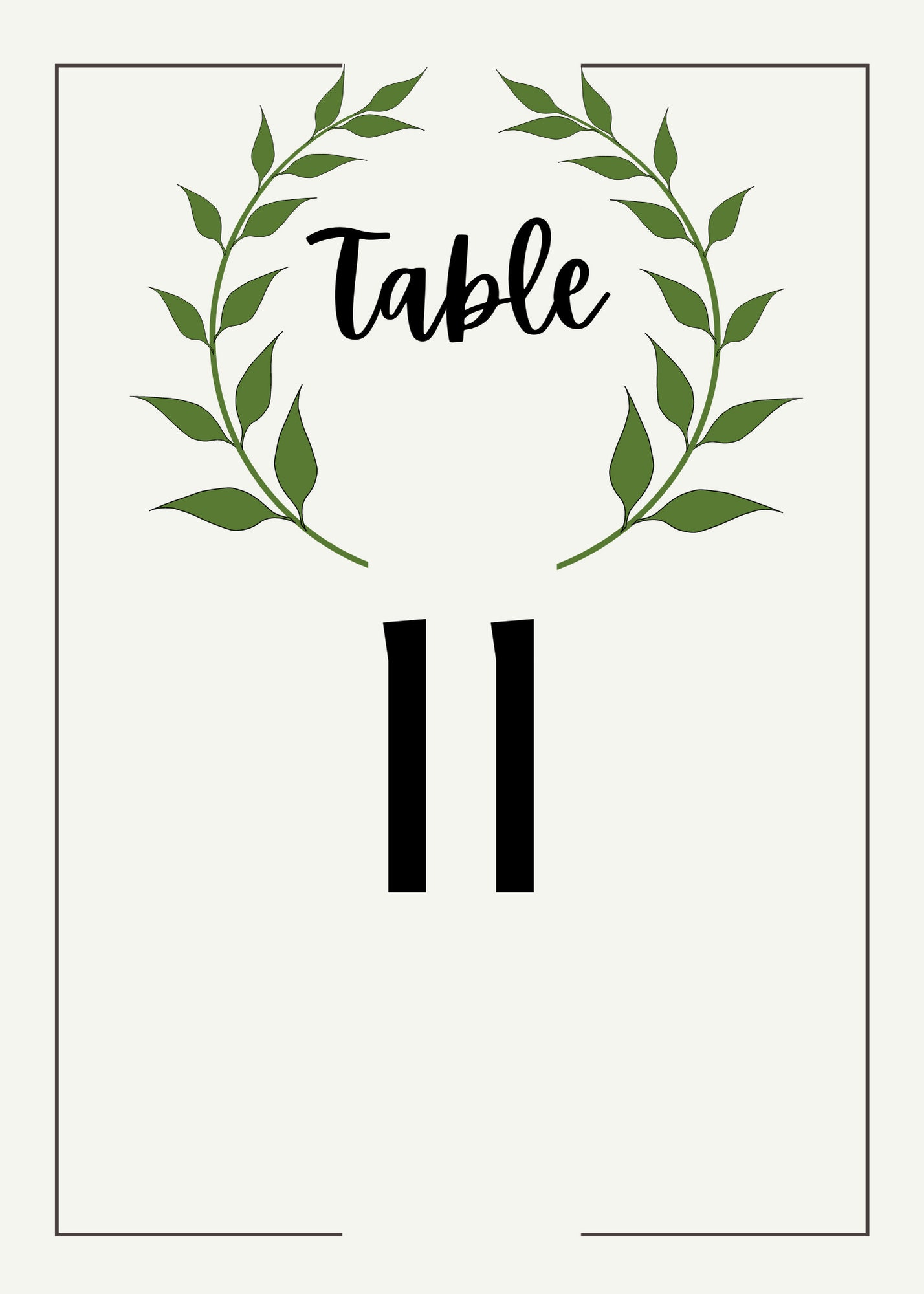 Table Numbers 1-20 Printable 5x7, Wedding Table Numbers Template ...