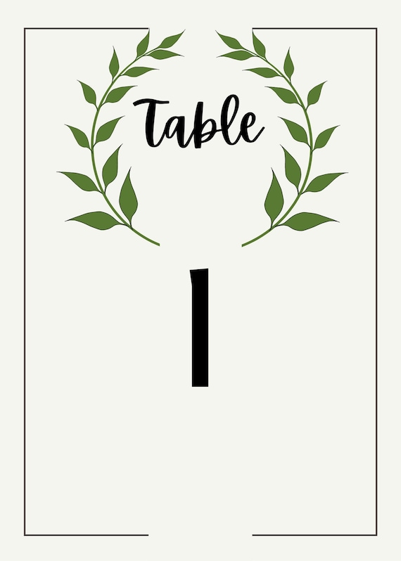 Table Numbers 1-20 Printable 5x7 Wedding Table Numbers - Etsy