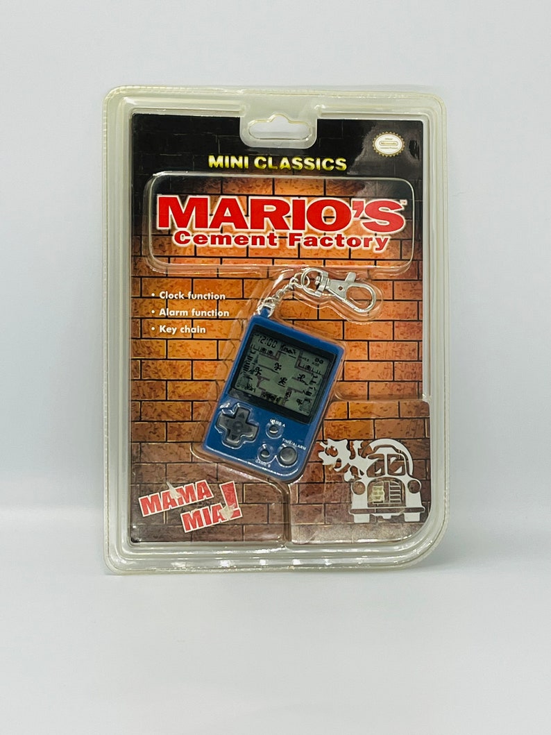 Sealed Original Nintendo Mini Classics Mario's Cement Factory Keychain ...