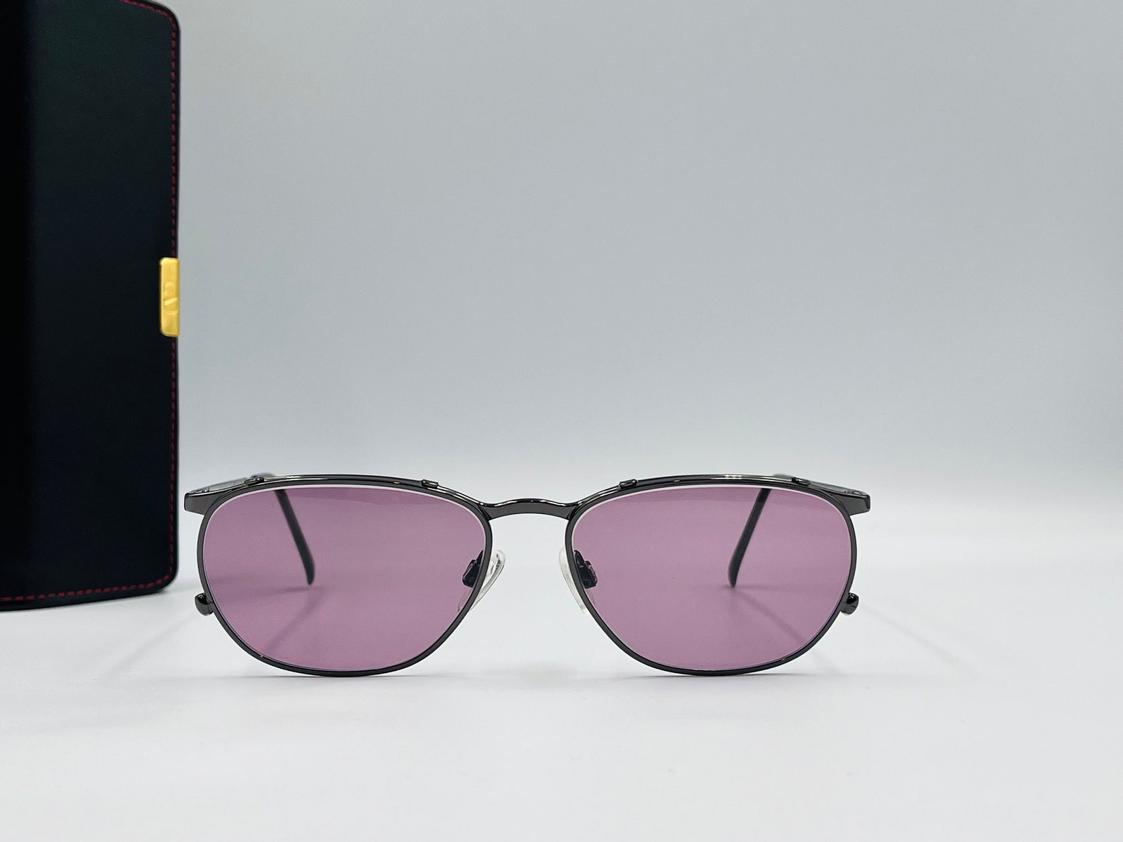 NOS Valentino Rare 1990s Sunglasses Oval Original Steampunk Hip Hop Rap ...