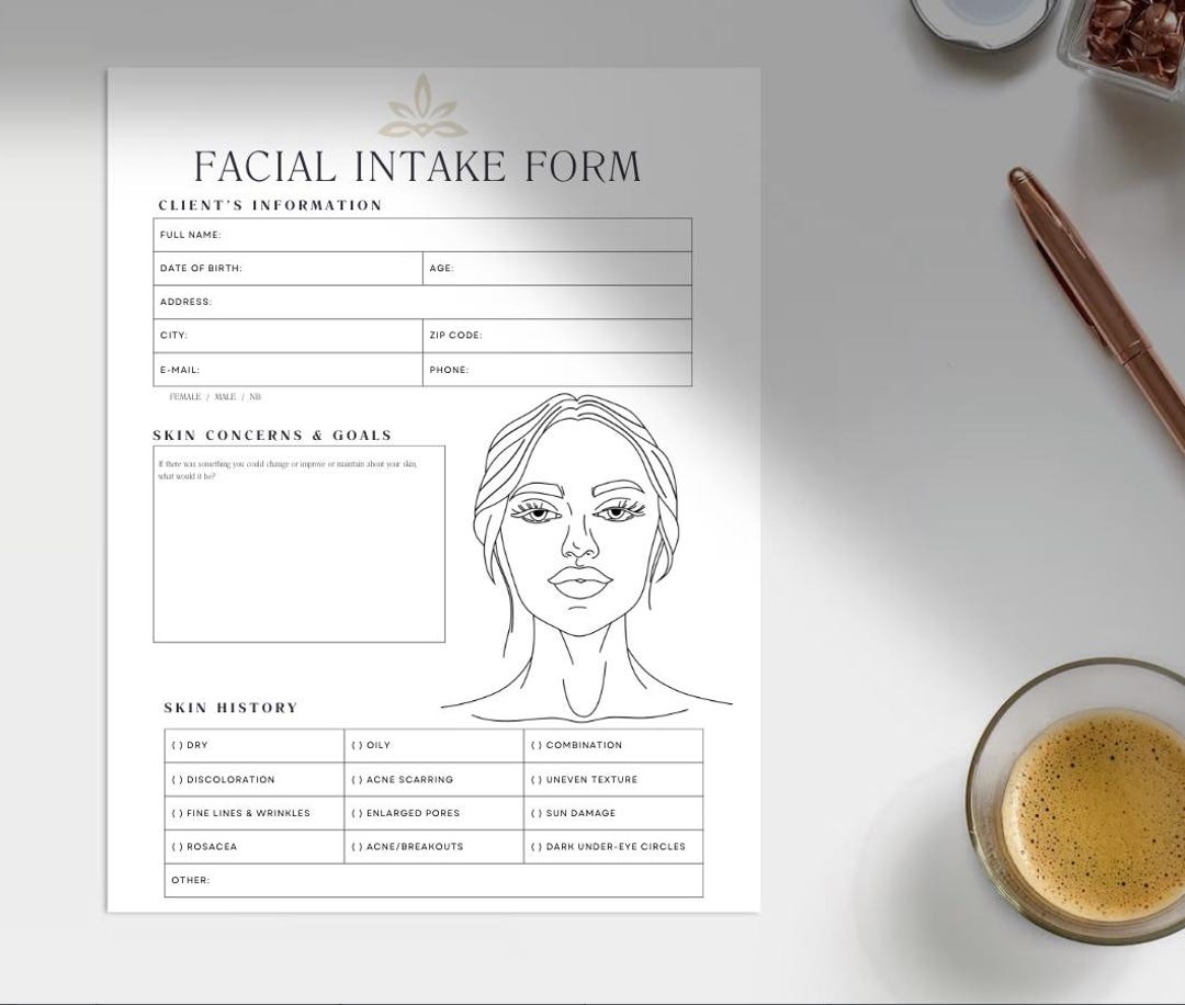 Facial Intake Form - Etsy