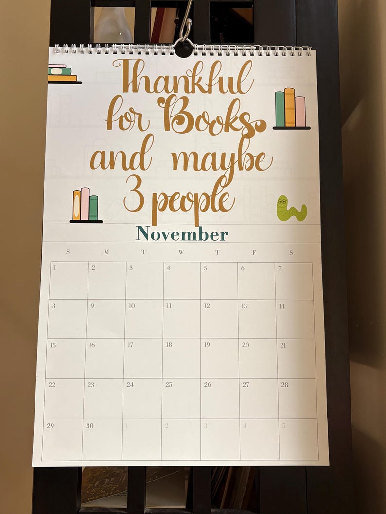 Snarky Bookworm 2026 Wall Calendar: Funny Book Lover Gift - Etsy