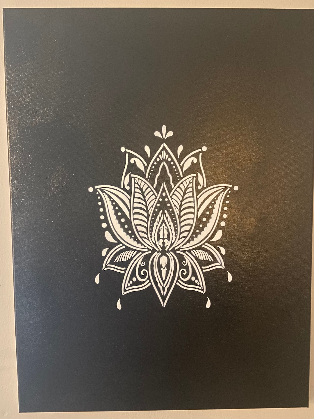 White Lotus, 18” X 24”, Spray Paint on Canvas - Etsy