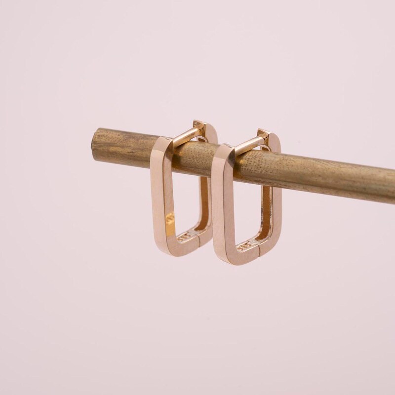 Rectangle Hoops - Etsy