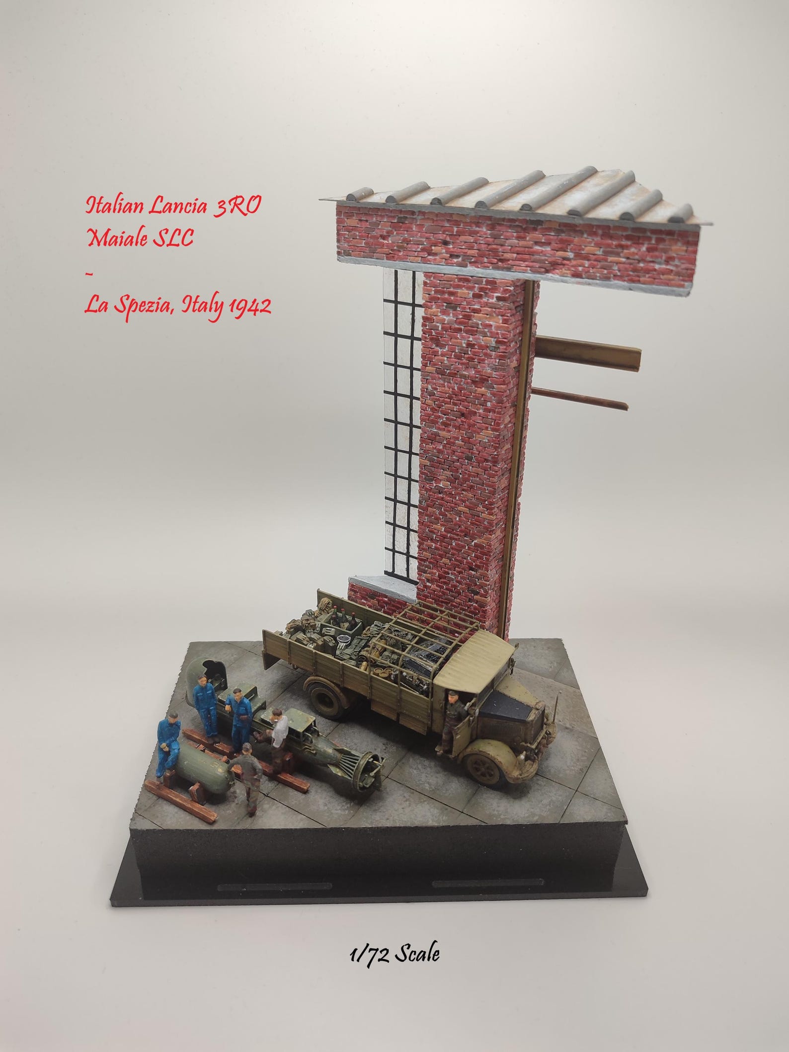 WW2 Diorama, Italian Lancia 3RO With Maiale SLC - La Spezia, Italy 1942 ...