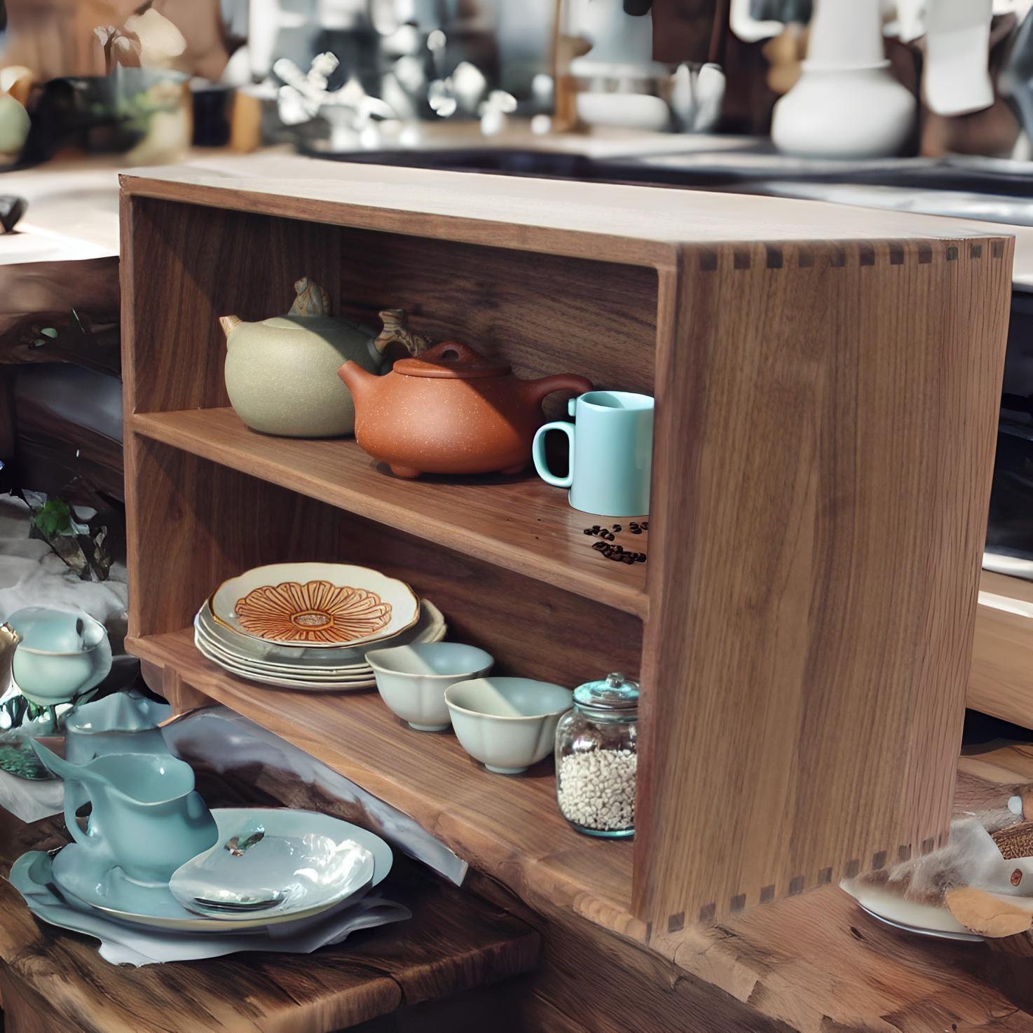 Two Layers Finest Wooden Organizer/show Shelf - Etsy