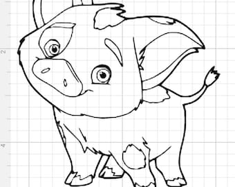 Pua PNG Digital Download Moana Pig Hog Cute Spots Heihei | Etsy