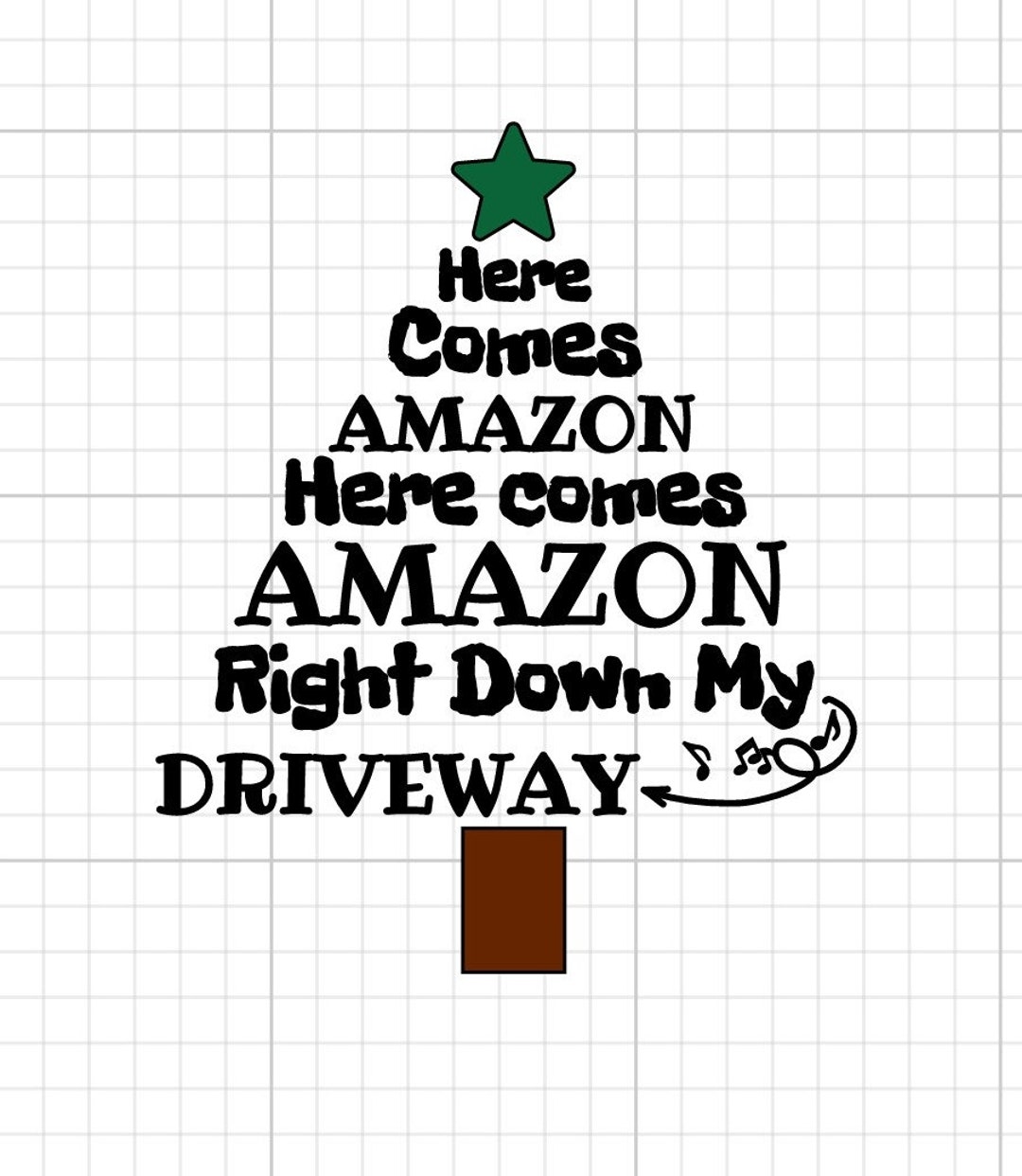 Amazon Package SVG Digital Download Her Comes Amazon Amazon SVG Funny ...