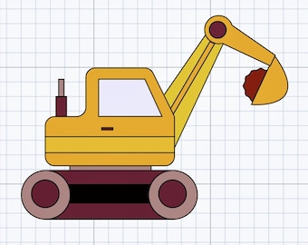 Caterpillar Excavator Svg - Etsy