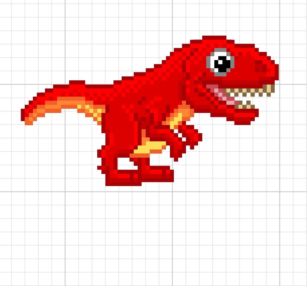 Trex Pixel PNG Digital Download Dinosaur Tyrannosaurus Rex | Etsy