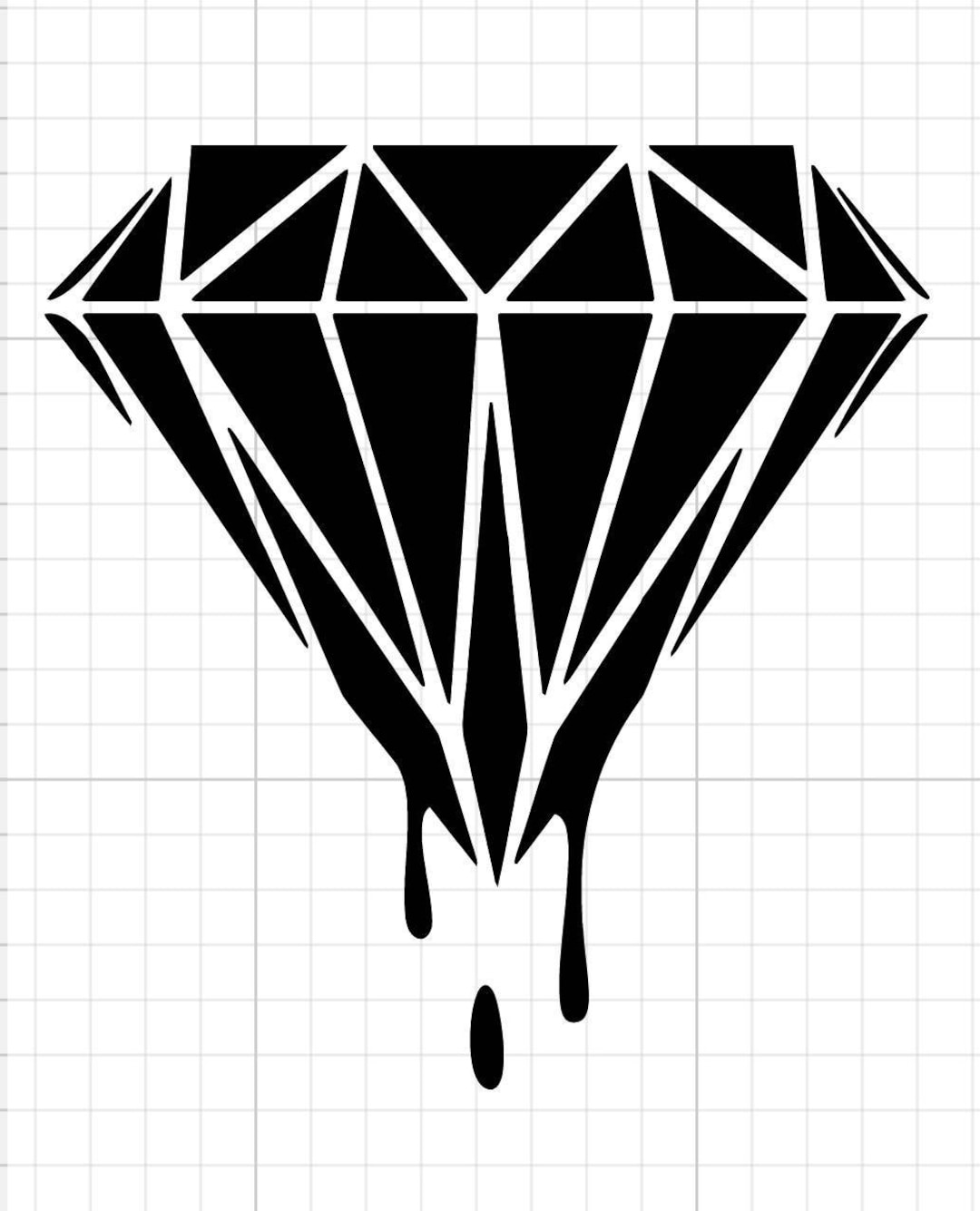 Geometric Diamond SVG DIGITAL DOWNLOAD Black Diamond Diamond Dripping ...