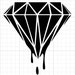 Geometric Diamond SVG DIGITAL DOWNLOAD Black Diamond Diamond Dripping ...