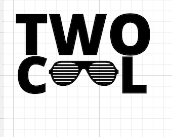 Two Cool Svg With Two Fingers and Sunglasses - Etsy