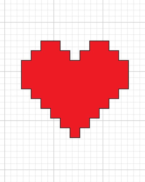 Pixel Heart SVG Digital Download Valentines Day Heart Game | Etsy