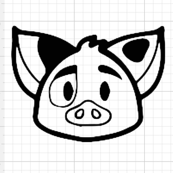Pig Face Decal - Etsy