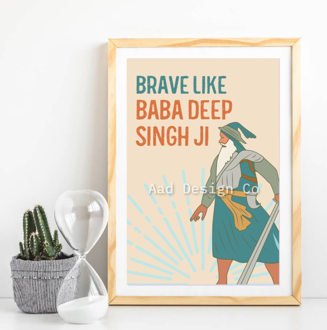 Sikh Childrens Poster Baba Deep Singh Ji - Etsy