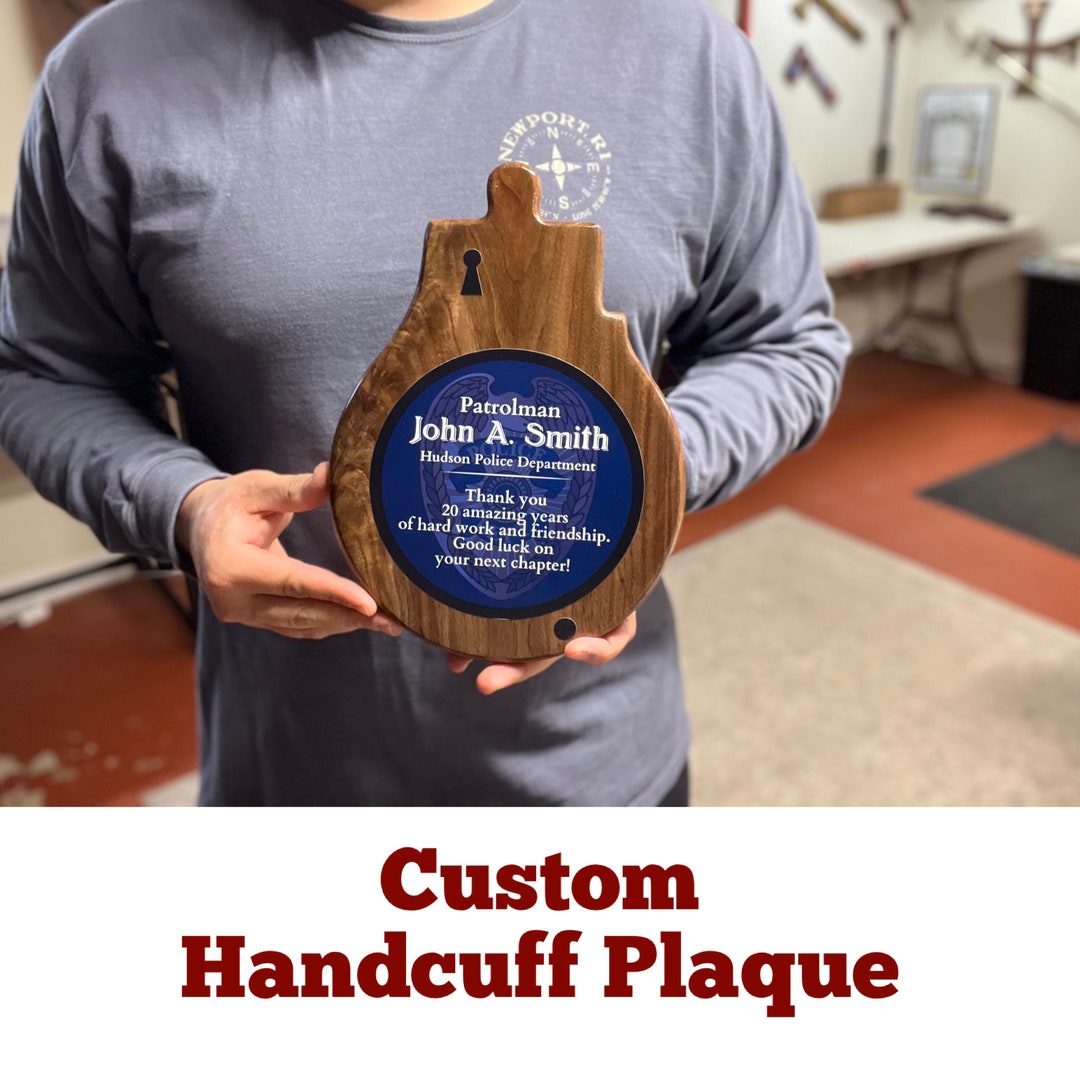 Custom Police Handcuff Plaque - Etsy