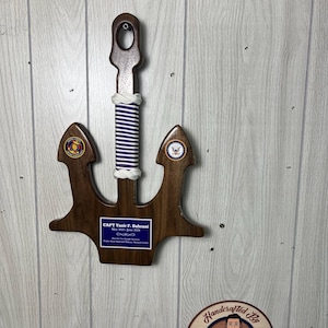 Custom Wooden Anchor Plaque, Navy, Merchant Marine, Coast Guard, Custom ...