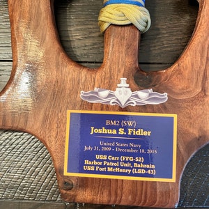 Custom Wooden Anchor Plaque, Navy, Merchant Marine, Coast Guard, Custom ...