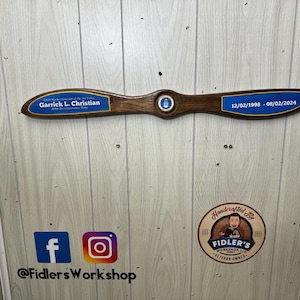 Custom Walnut Propeller Plaque, Military Retirement Gift - Etsy