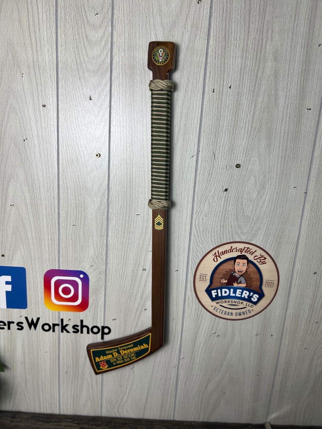 Custom Hockey Stick Plaque, Trophy, Sports Memorabilia, Military, Award ...