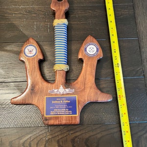 Custom Wooden Anchor Plaque, Navy, Merchant Marine, Coast Guard, Custom ...