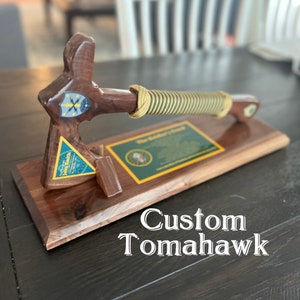 Custom Military Tomahawk, Hatchet, Retirement Gift, Navy, Marine Corps ...