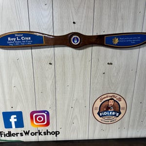 Custom Walnut Propeller Plaque, Military Retirement Gift - Etsy