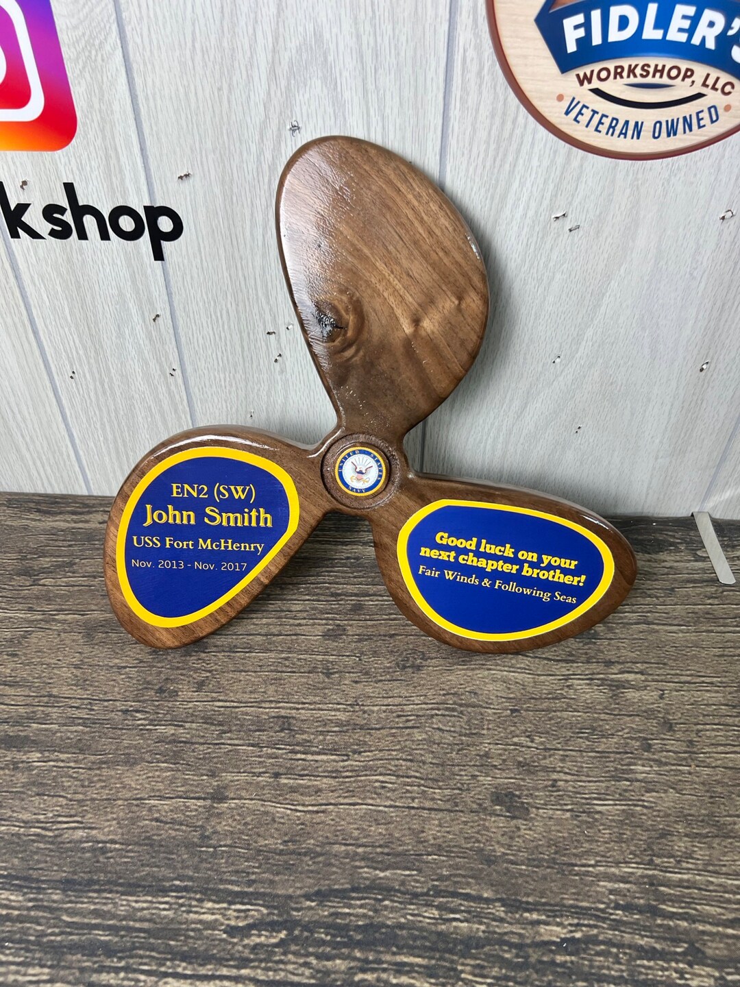 Custom Military Ship Propeller, US Navy, Marine Corps, Coast Guard ...