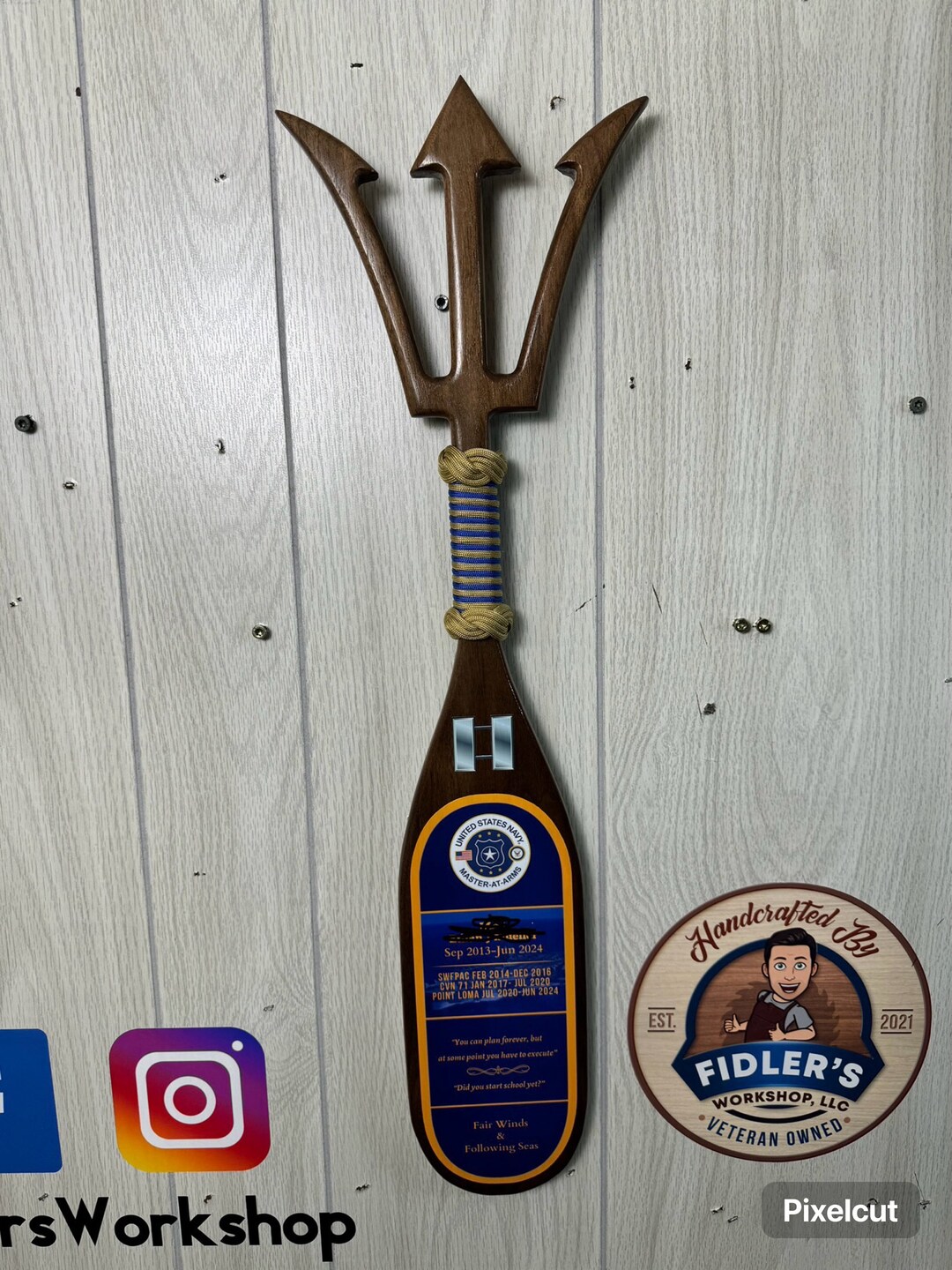 Custom Military Paddle With Trident, Navy Retirement Gift - Etsy