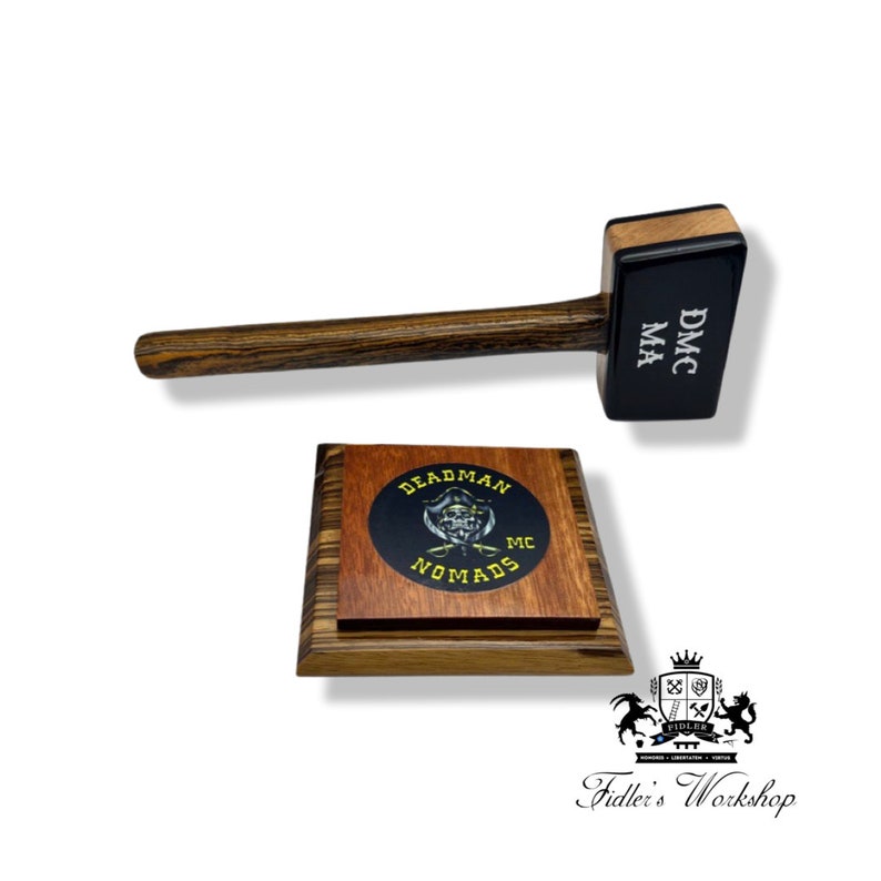Custom Motorcycle Club Gavel Mallet Hammer MC - Etsy