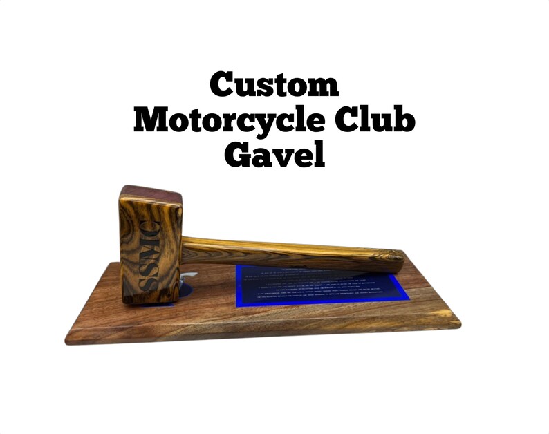 Custom Motorcycle Club Gavel Mallet Hammer MC - Etsy