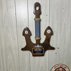 Custom Wooden Anchor Plaque, Navy, Merchant Marine, Coast Guard, Custom ...