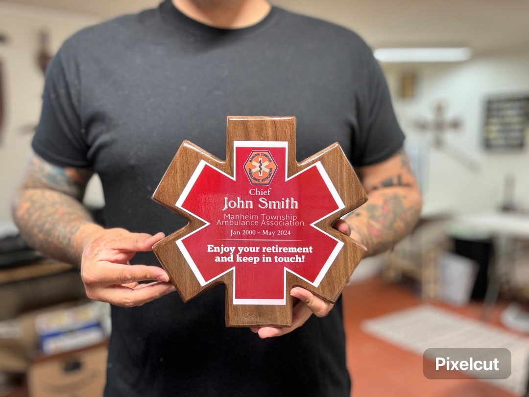 Custom EMS Start of Life, Plaque, for First Responders, Retirement ...