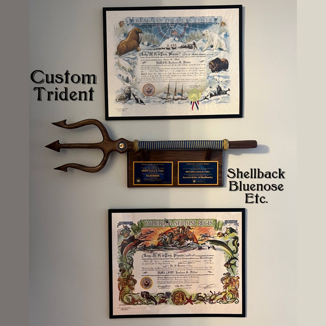 Custom Military Trident, Shellback, Blue Nose, Paddle, Oar, US Navy ...