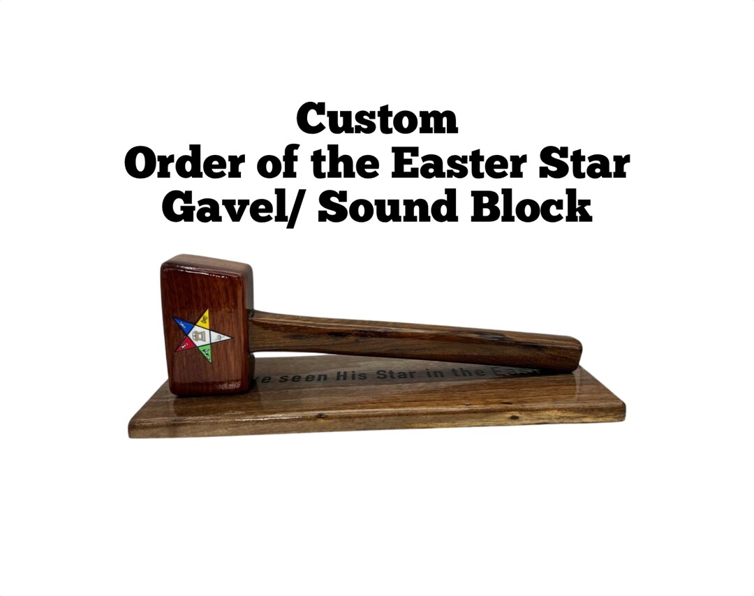 Custom Order of the Eastern Star Gavel Gift Freemason - Etsy