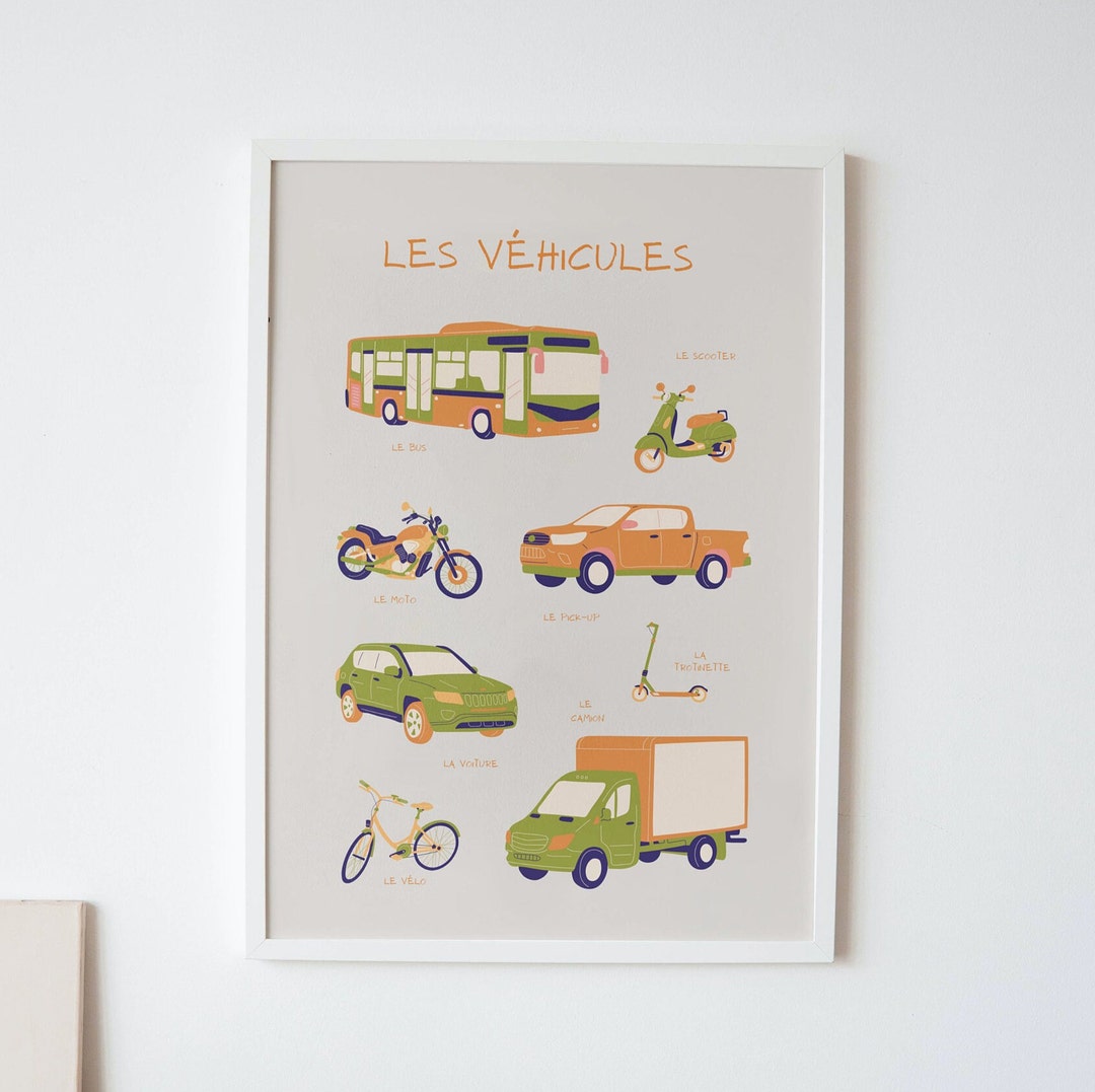 Children's Vehicle Poster / Digital Poster to Download and - Etsy