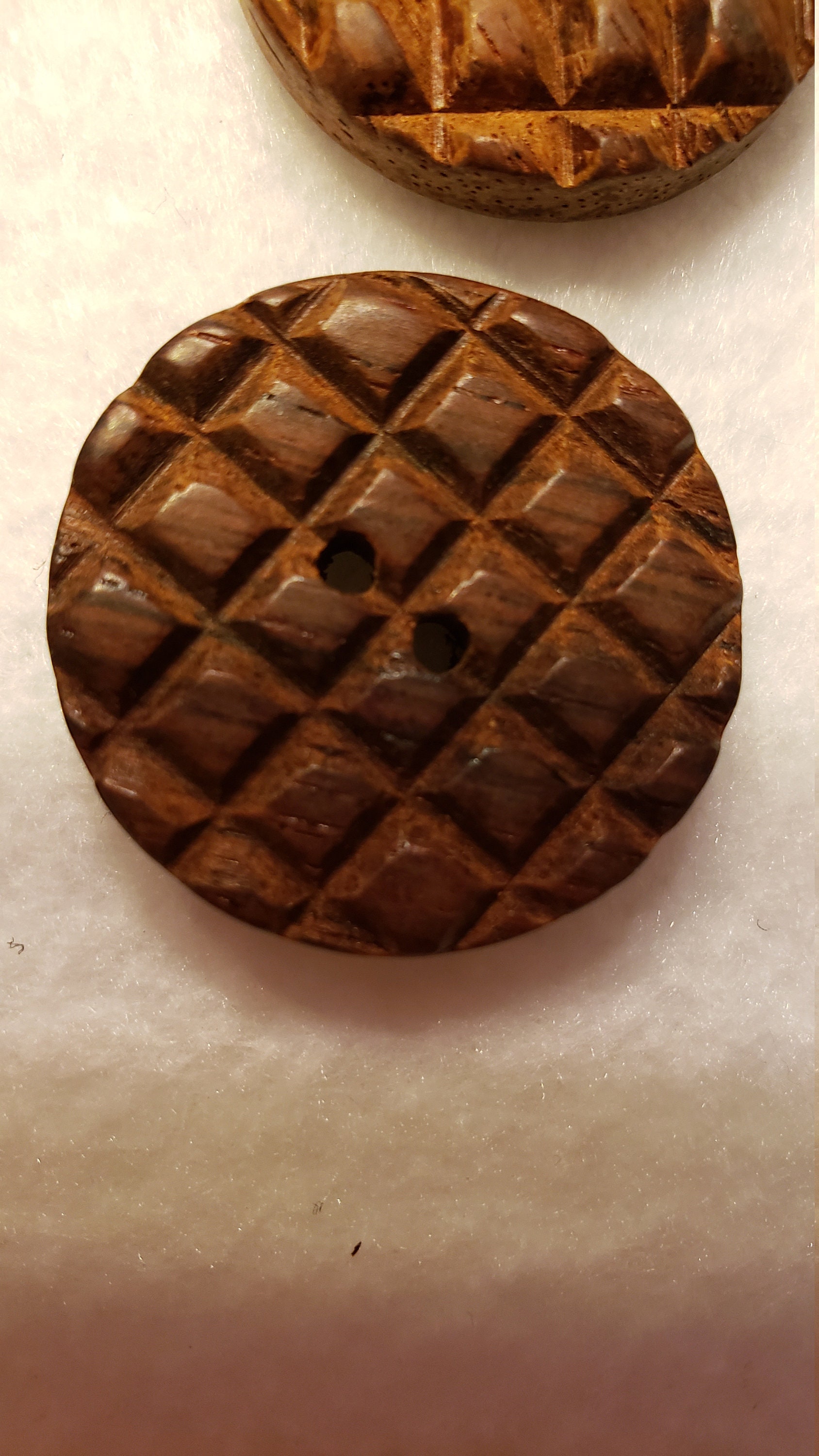 Four Wooden Waffle Buttons - Etsy