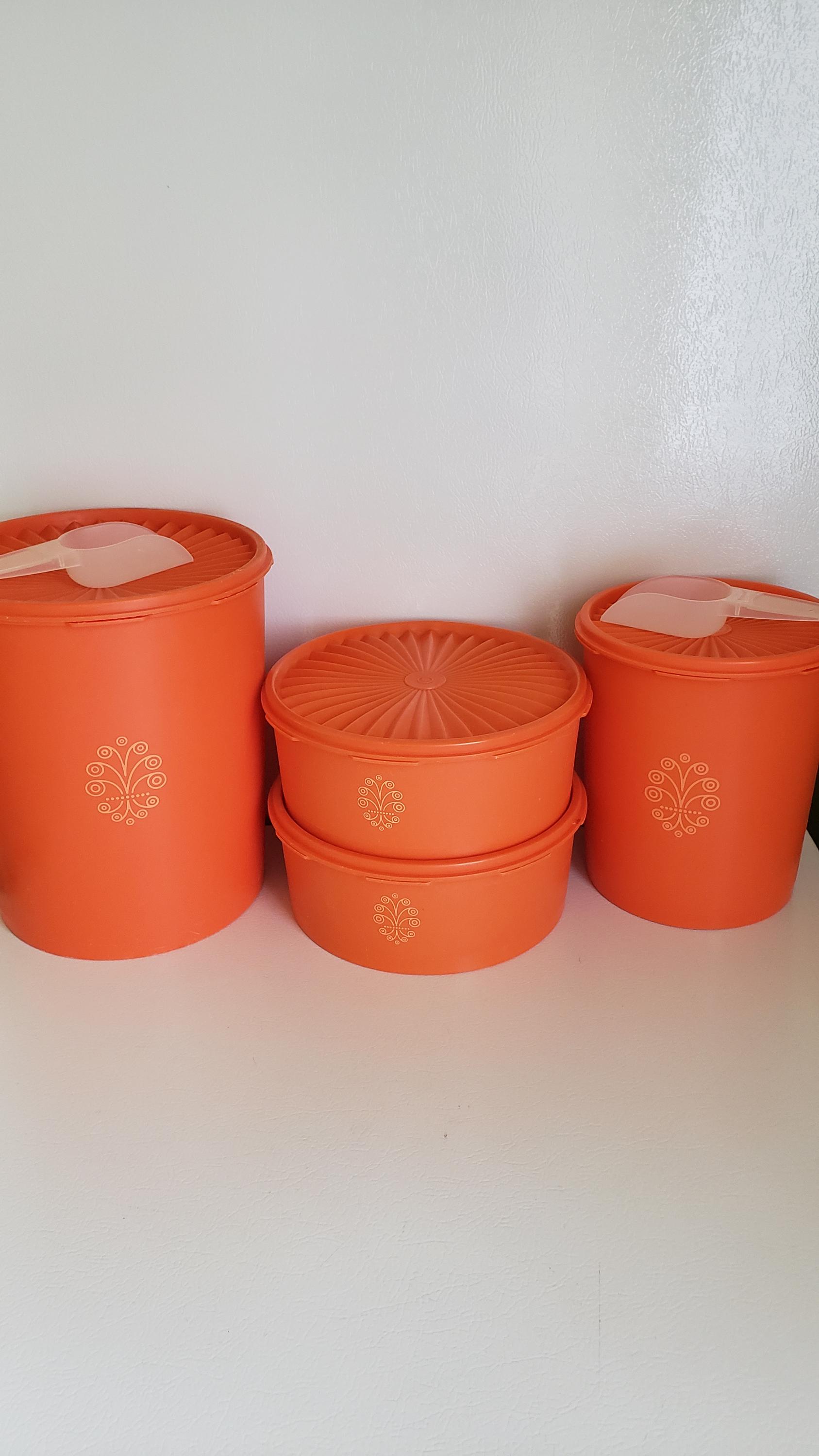 Vintage Orange Tupperware - Etsy