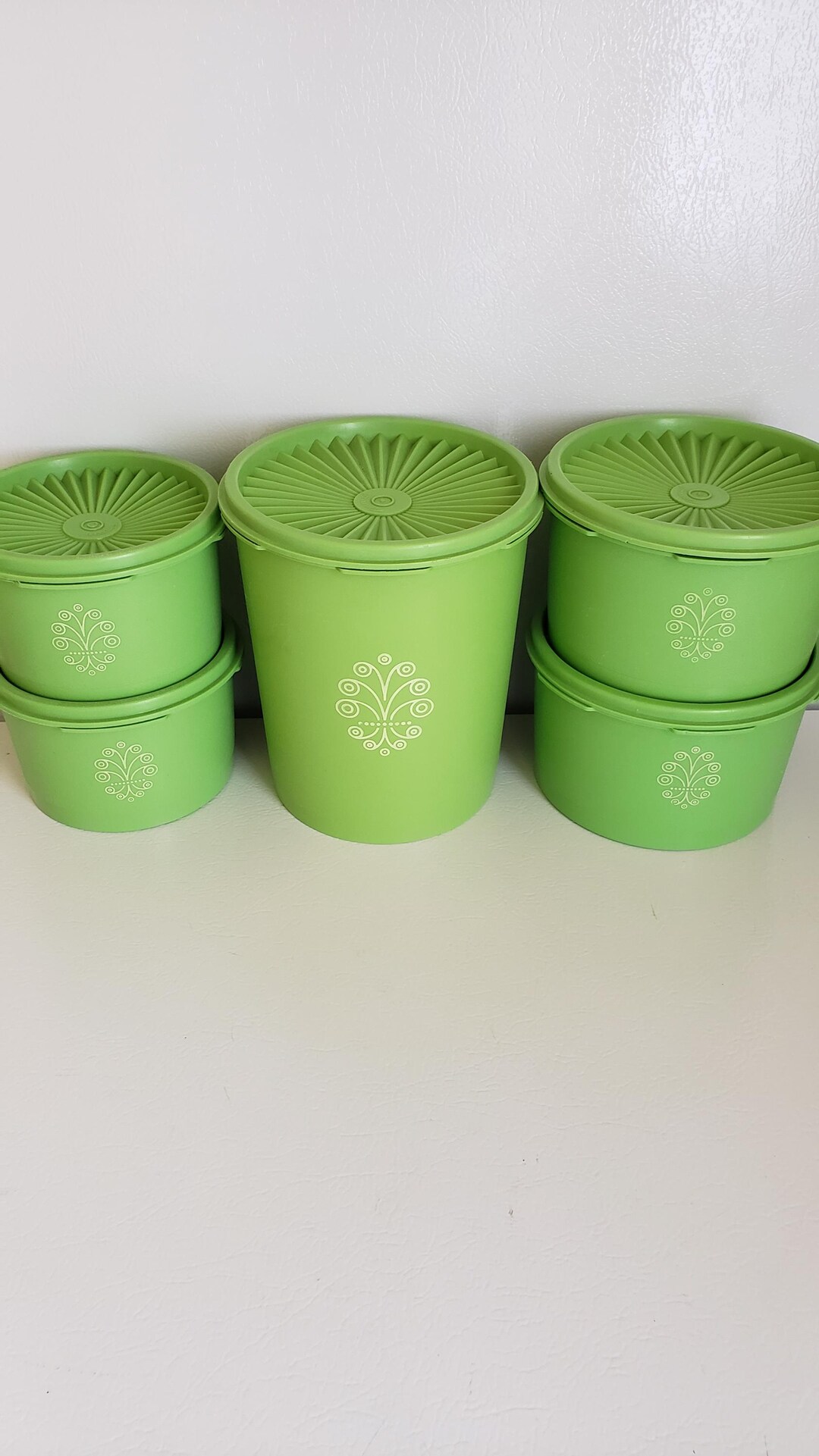 Vintage Green Tupperware Set - Etsy