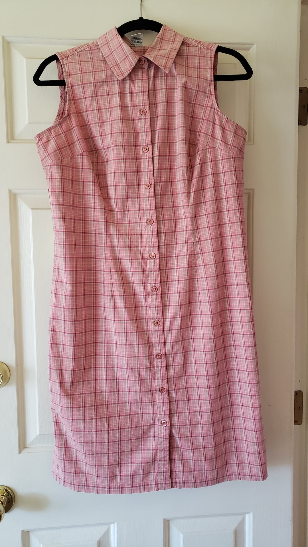 Vintage Cherokee Pink Plaid Dress - Etsy