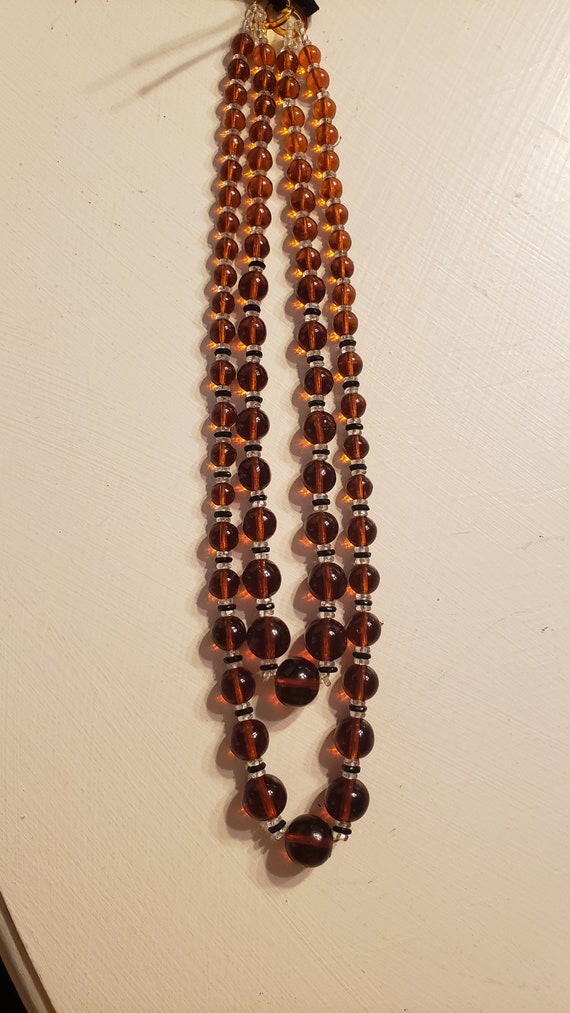 Vintage amber colored glass - Gem