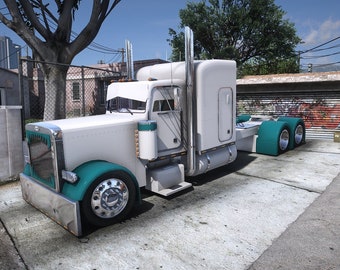 1966 White Freightliner Cabover Fivem Grand Theft Auto 5 Optimized Mod ...