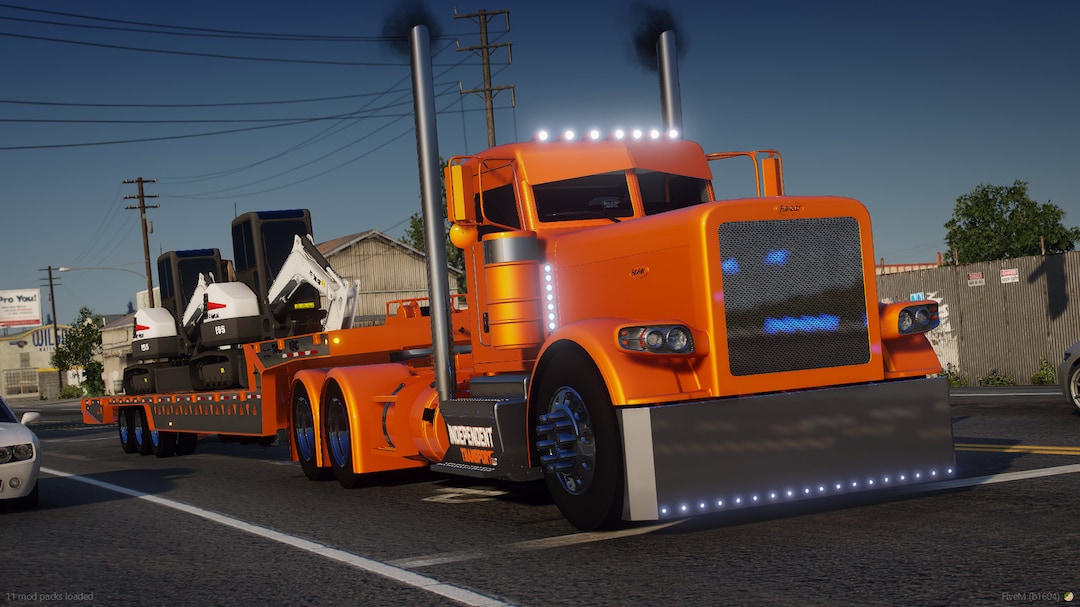 Independent Transport Llc's 389 Peterbilt Day Cab and TRAILER Fivem ...